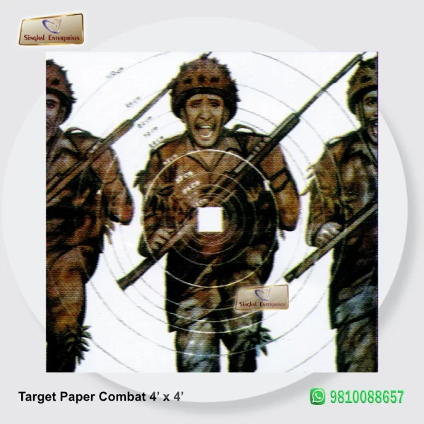 Target Paper Combat 4 x 4 - Army Training Store, Musketry Stores Supplier